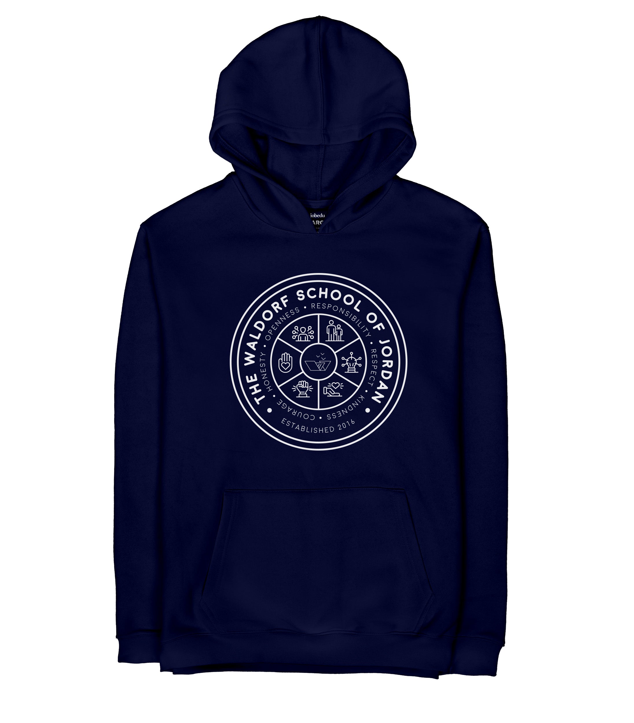 Stamp! Adult Hoodie - NAVY – Waldorf Shop